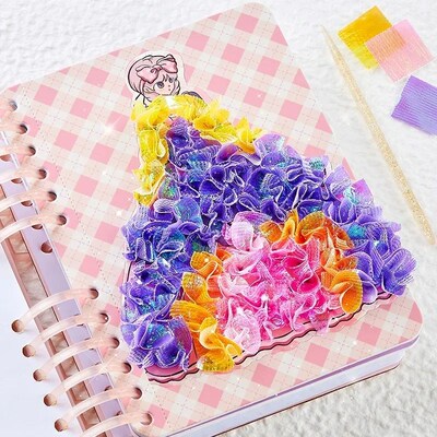 Children DIY Painting er Craft Toys Kids Art Girls Poking Pa
