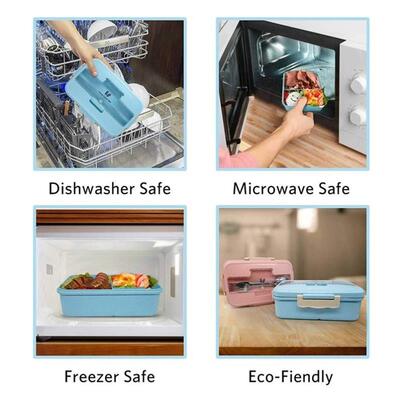 Bento Box Eco-Friendly Lunch Box Food Container Wheat Straw
