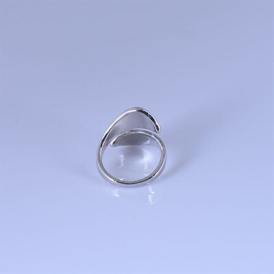 Simple Men Women Screwy Ring Silver Color Tree and Leaves Br