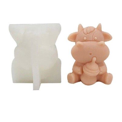 3D Cow Molds Dairy Cattle Silicone Moulds Animal Clay