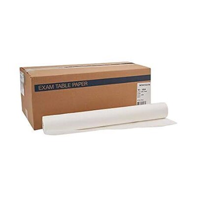 McKesson Exam Table Paper, Economy Crepe, White, 21 in x