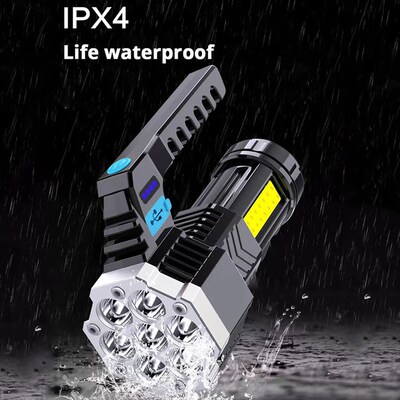 High Power LED Flashlights COB Side Light Lightweight Outdoo