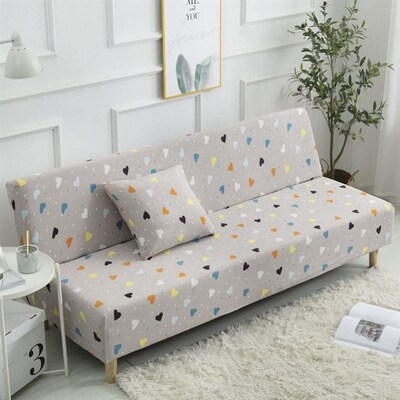 Folding armless sofa bed cover elastic universal sofa cover