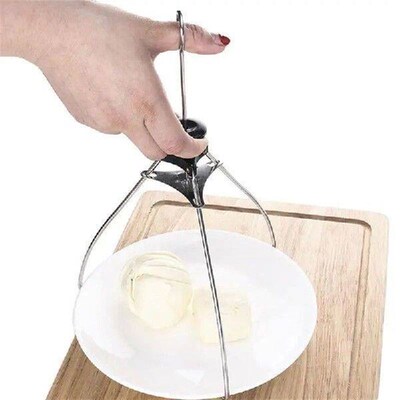 1pc Heat Resistant Hot Plate Clip Non-Slip Triangle Design