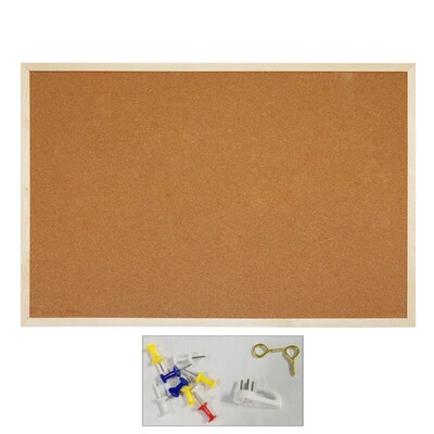 Dual-Side Wooden Frame Cork Board Decoration Notice Board