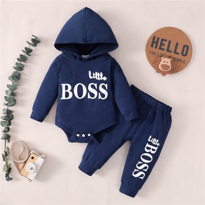 Spring 0-24 Months Newborn Baby Boy 2PCS Clothes Set Long Sl