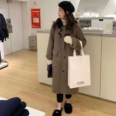 2023 New Wool Coat Coat Female Korean Version Loose Hepburn