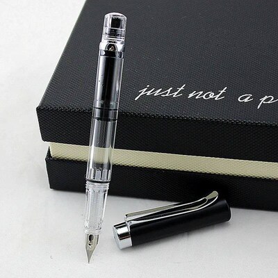 New Fountain Pen Transparent Piston 3008 Ink Pen Iridium 0.3