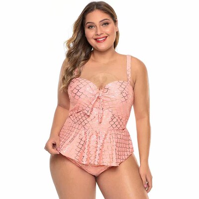 (Large size hot spring conservative belly covering swimsuit
