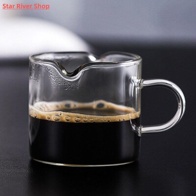 6 Styles Heat-resisting Glass Espresso Measuring Cup Double/