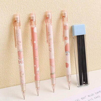 1 Pcs Lytwtws 0.5mm Honey peach Cute Press Automatic Mechan