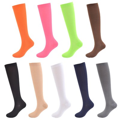 mpression Socks Breathable Adult Socks Solid lor Long-tube S