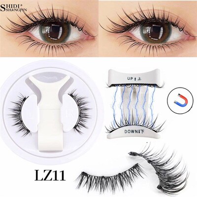 Magnetic Lashes Kits 1Pair 3D Magnet Band Soft Natural Fluff