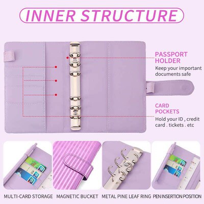 A6 budget binder money organizer loose leaf storage planner