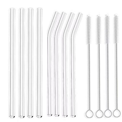 Big Extra Wide Straw Smoothie Glass Straws Reusable Long Dri