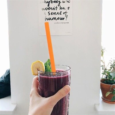 1 set Food Grade Silicone Straws Reusable Drinking Straw