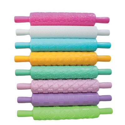 15 Styles Rolling Pin With Roller Daisy Patterns Baking Tool
