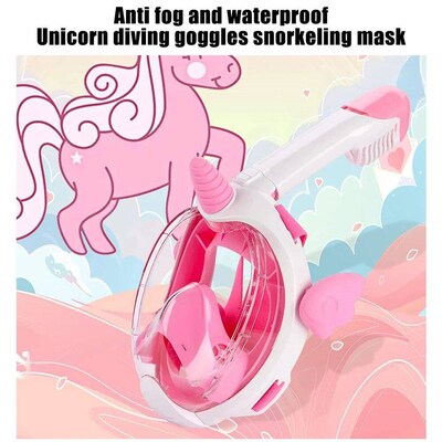 Full dry unicorn diving goggles, snorkeling mask, 180 high-d
