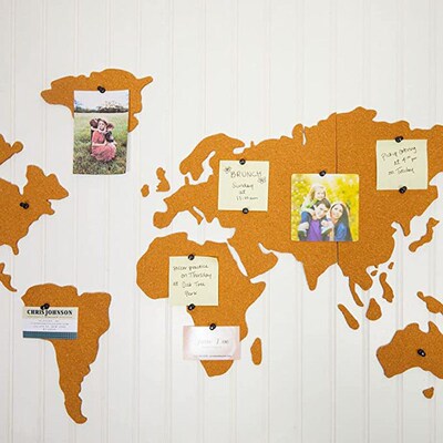 Cork World Map Puzzle Toy World Travel Footprint Photo Backg