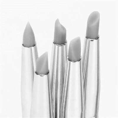 10 Pcs Dedicated Silicone Pen Tools Nail Pens Wooden Clay