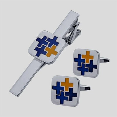 Fashion Musical Instrument Rose Shape Circular Metal Cufflin