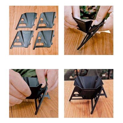Folding Black Titanium Coffee Filter Rack Coffee Dripper