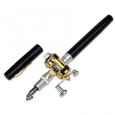 Portable Telescopic Pole Pen Shape Folded River Lake Fishing