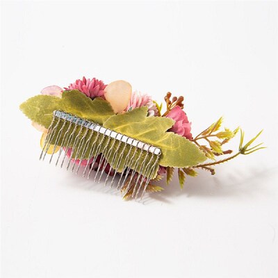 Fashion Rose Flower Hair Pins Brides Hair Comb Wedding Headd