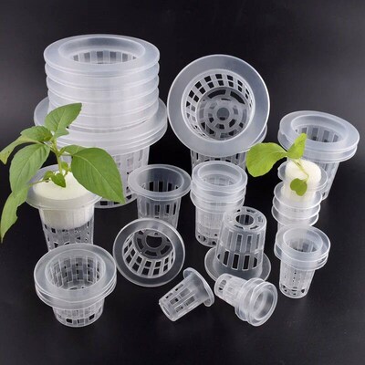 10Pcs Hydroponic Soilless Mesh Net Basket Plant Grow Nursery