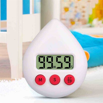 Water Drop Electronic Digital Timer Kitchen Cooking Shower S