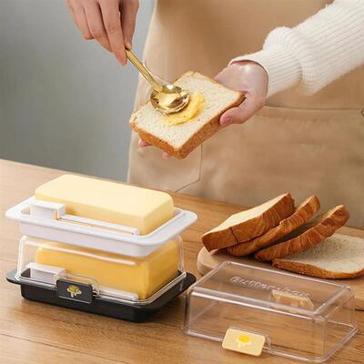 1/2PCS Airtight Butter Dish with Lid Rectangular Cheese Butt