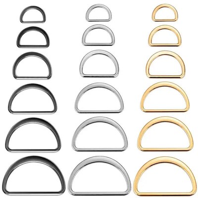 10pcs D-Shaped Buckle D Ring Connection Alloy Metal Silver G