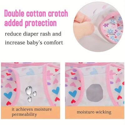 Multi-Pack 3/6/12Pieces Floral Baby Girls Briefs Cotton Todd