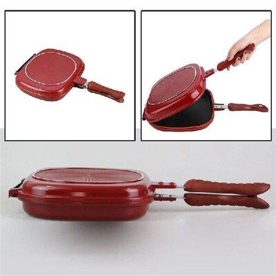 Skillet Grill Pan 28cm Double Pot Doubel Sided Grill Pan