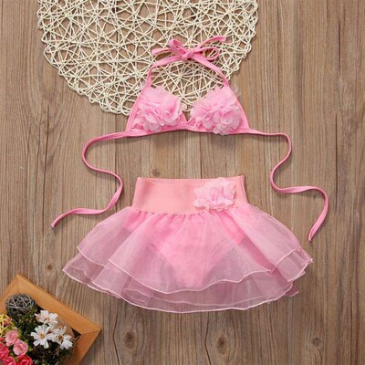 2020 Kid Baby Girls Swimsuit Princess Girl Child Floral Swee