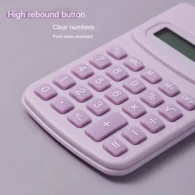 2024 New Small Calculator Silent Calculator Mini Version Lea
