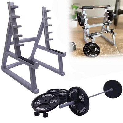 Squat Rack Pen Howlder 独立站创意迷你杠铃笔架摆件办公室摆件