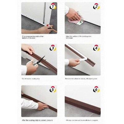 New PVC Door Seal Strip Flexible Soundproof Door Draft