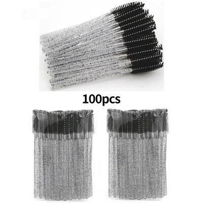 100pcs Disposable Eyelash Brushes Spoolies Micro Lash Mascar