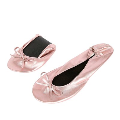 Women Shoes Flats Portable Fold Up Ballerina Flat Shoes Roll