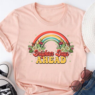 Flower Letter Style rend 90s Clothing Graphic Tee Casual Lad