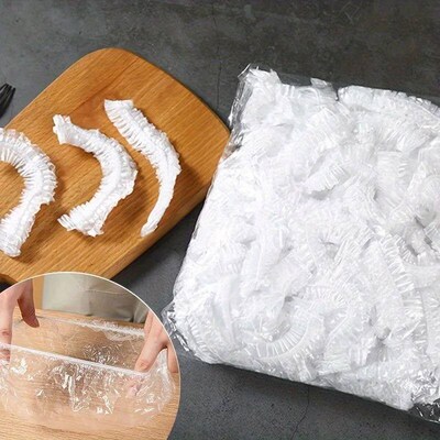 100pcs Reusable Food Cling Film vers  Fruit Vegetable Storag