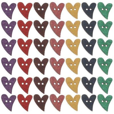 100 Pcs Handmade Fasteners Crafts 2 Holes Wood Button