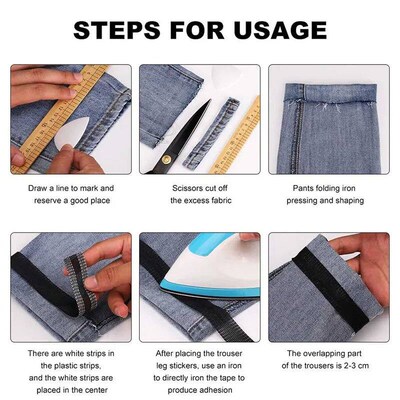5M Pants Edge Shorten Paste Self-Adhesive Pants Mouth Hem Ir