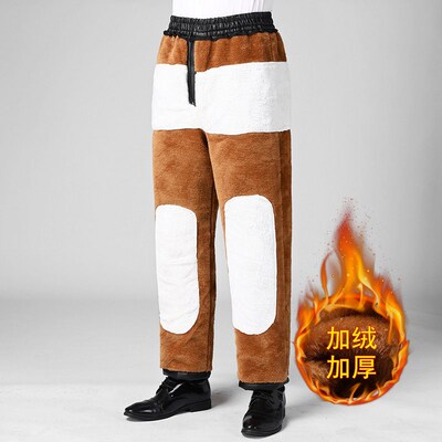 Foreign Trade Leather Pants For Men In Winter Plus Velvet Th