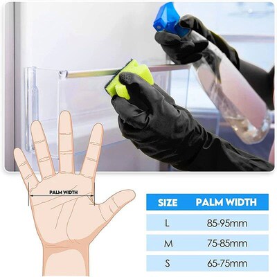 New Latex Cleaning Black Gloves Hair Dyeing Gloves Kitchen C