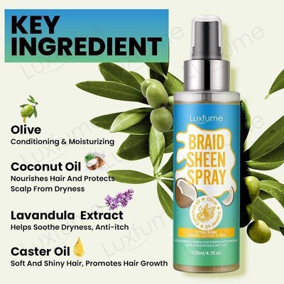 Braid sheen spray Glossy Anti-Frizz Hydrating Mist 脏辫喷雾