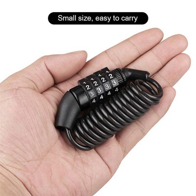 Bicycle Lock Steel Cable Chain Security Safety Bike Password