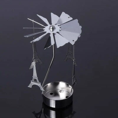 Fairy Tale Rotary Spinning Tealight Candle Metal Tea Light H