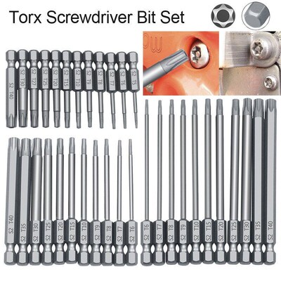 Magnetic Security Torx Screwdriver Bit Set 1/4 Hex Driver Bi